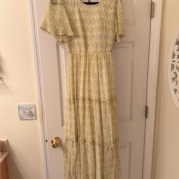 In Bloom | Dresses | In Bloom Yellow Floral Maxi Dress | Poshmark